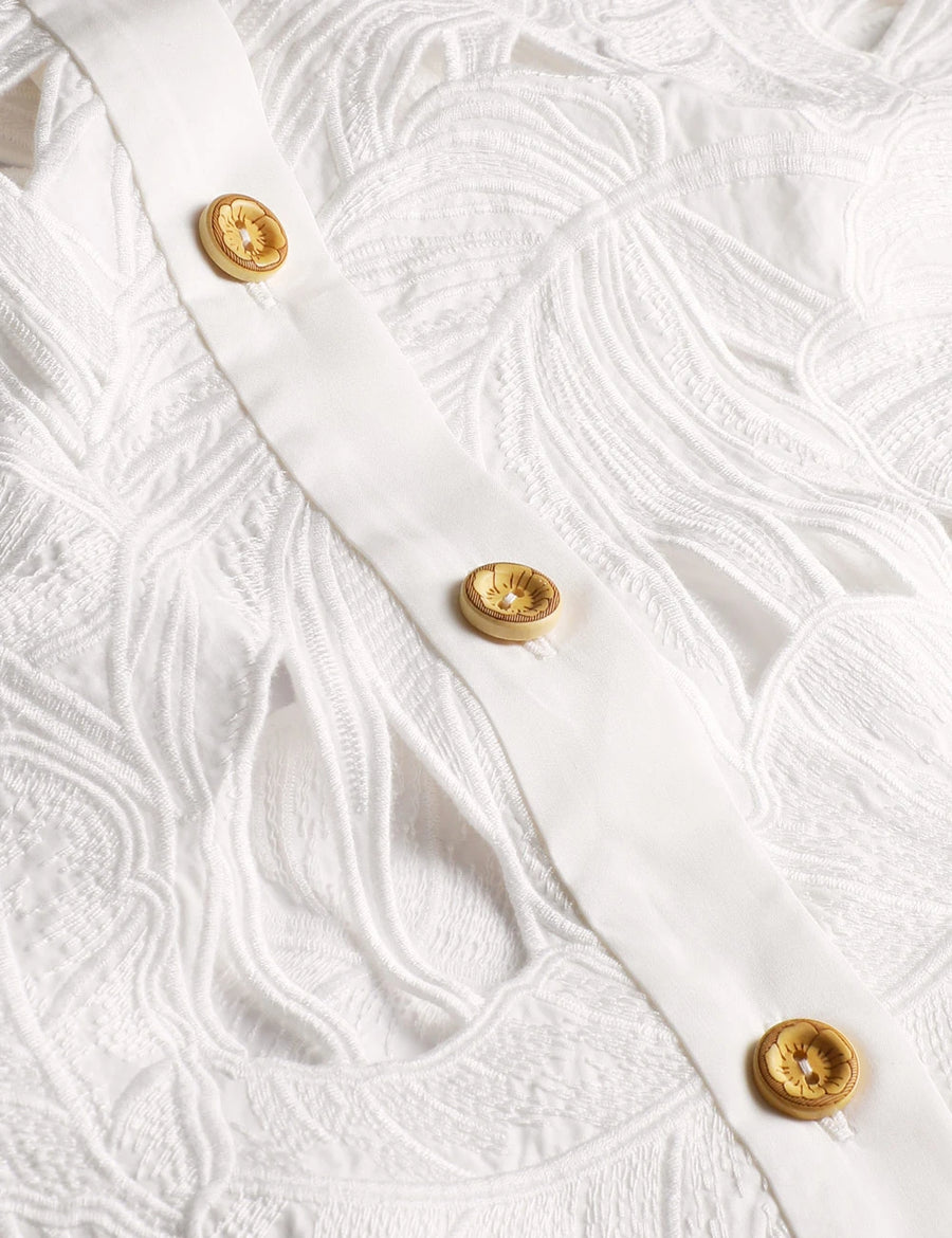 Mahon Embroidered Crop Shirt – MALA Boutique